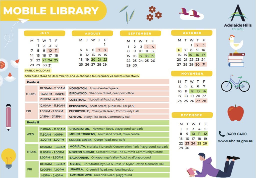 Mobile Library timetable (175KB PDF)
