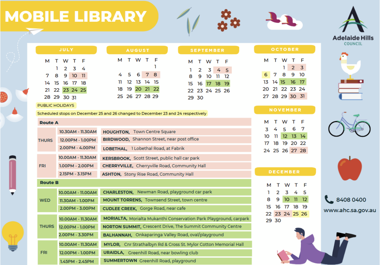 Mobile Library timetable (175KB PDF)