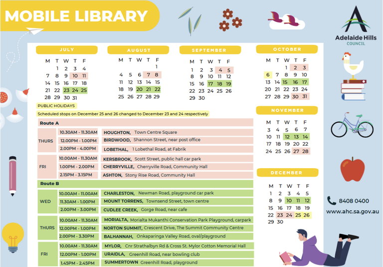 Mobile Library timetable (175KB PDF)