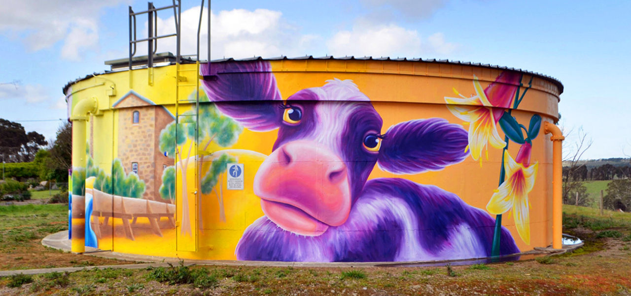 Homepage Current: Woodside Water Tank Mural