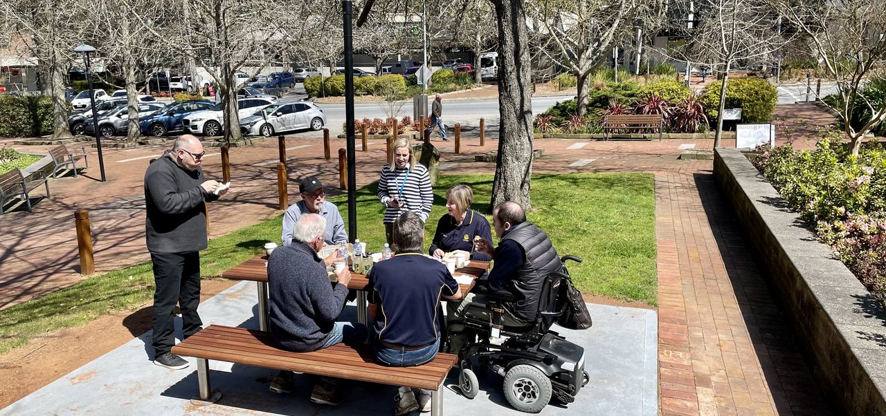New accessible picnic table in Stirling • Adelaide Hills Council